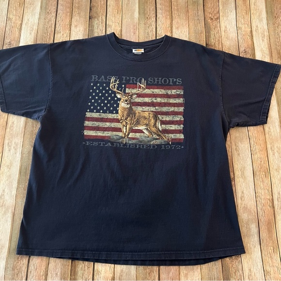Bass Pro Shops | Shirts | Bass Pro Shops Mens American Flag Short ...